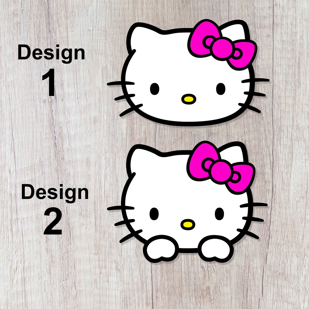 Hello Kitty Face design, laminated vinyl sticker | Shopee Philippines