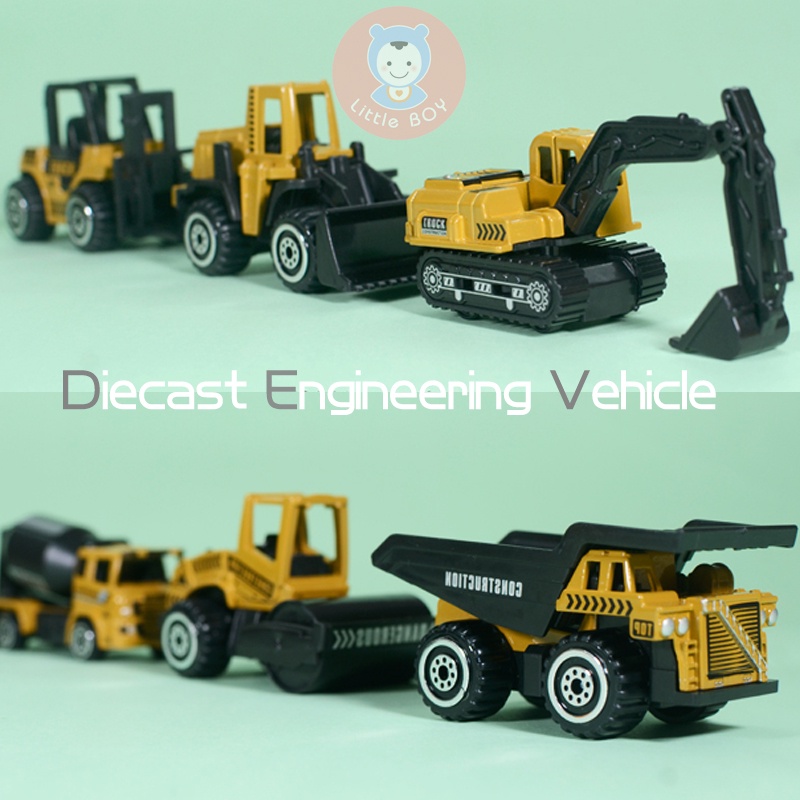Diecast Cartoon Engineering vehicle 6pcs in Pack DieCast Alloy Model ...