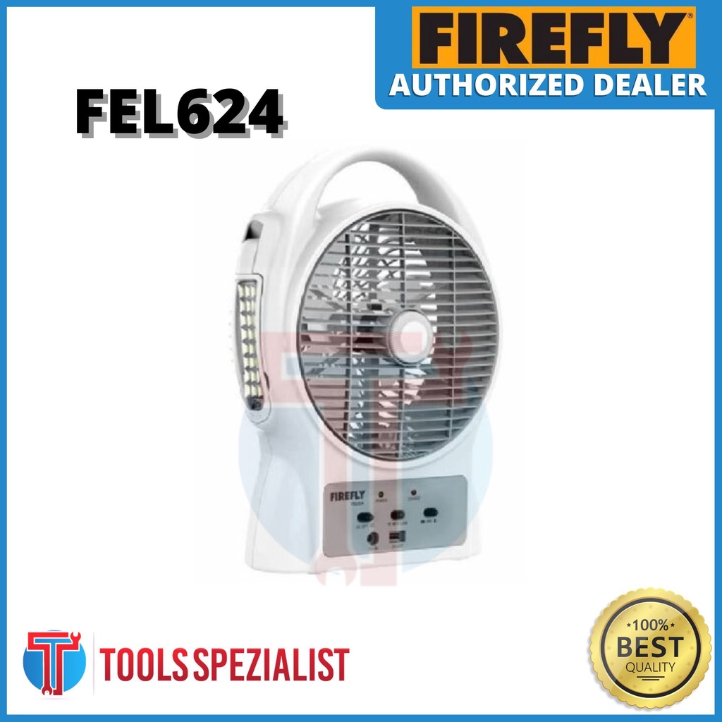 FIREFLY FEL624 OSCILLATING 3-SPEED FAN W/USB CHARGER 8" | Shopee ...