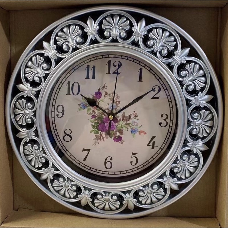 European style retro clock living room wall clock | Shopee Philippines
