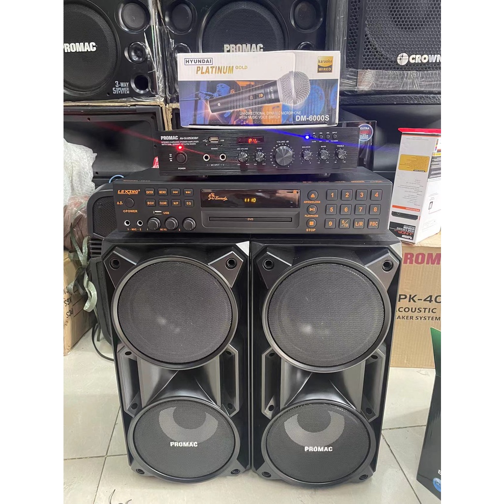 karaoke set promac amplifier at speaker with megapro doremi midi ...