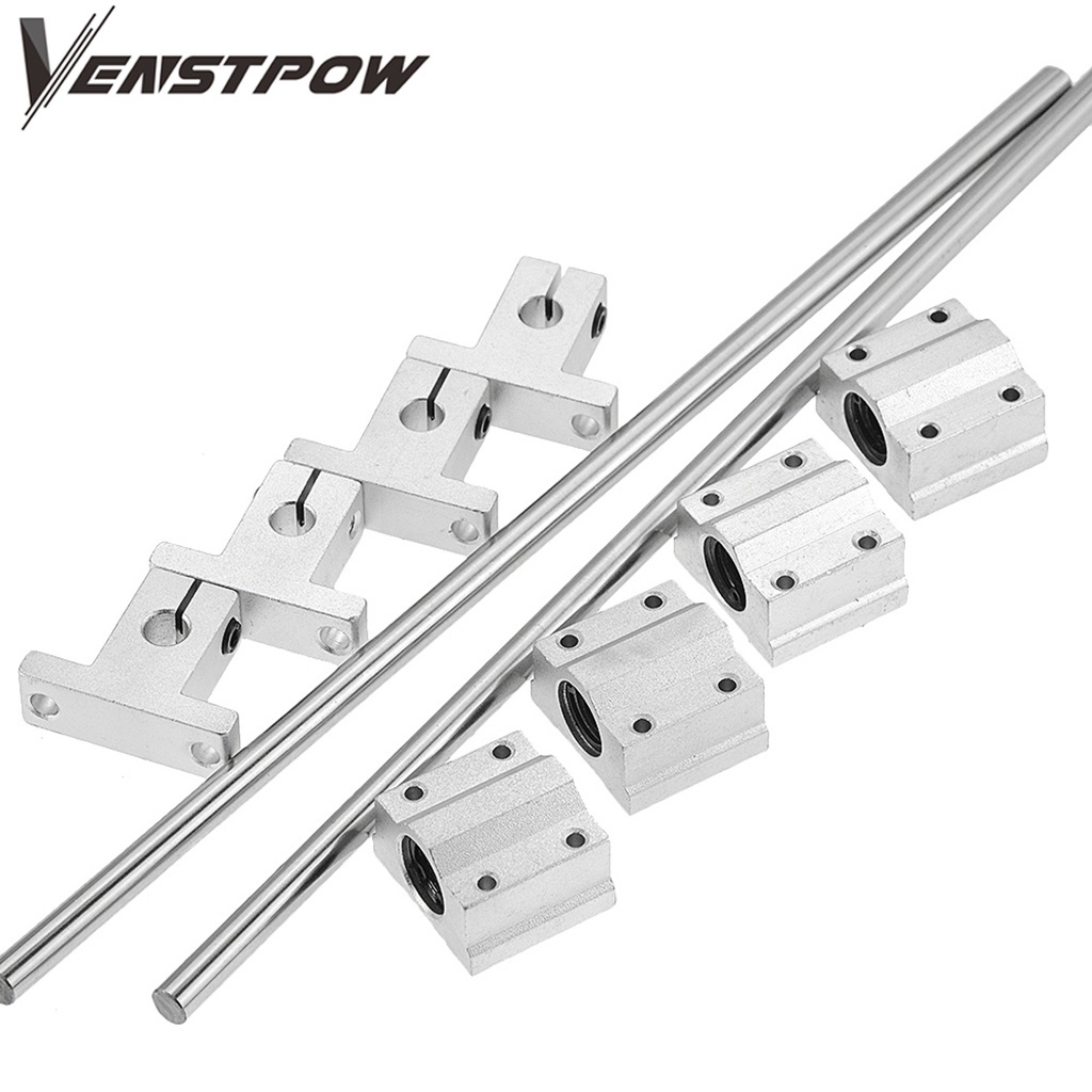 10pcs/set Optical Axis Linear Rail Shaft OD8/10/12mm 100mm~800mm + SCS8 ...