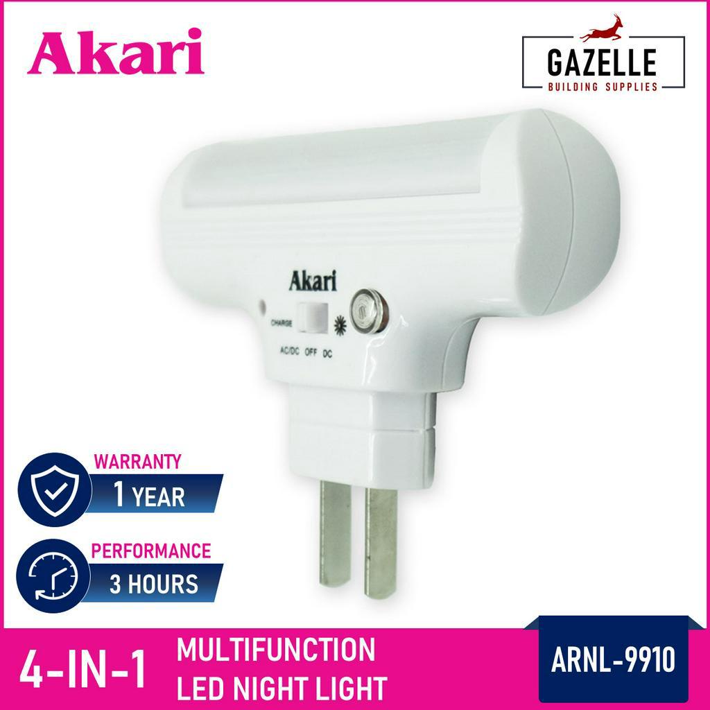 Akari Rechargeable 4 in 1 LED Multi-function Night Light with Photo Sensor ARNL-9910 | Shopee ...