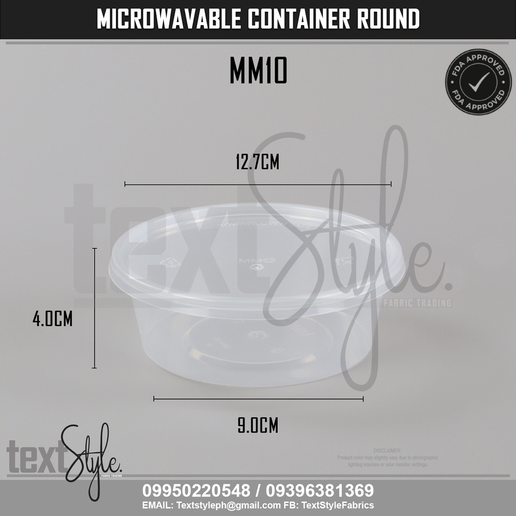 Textstyle Premium Quality Round Clear Plastic Microwavable Container 240ml 450ml 850ml | Shopee ...