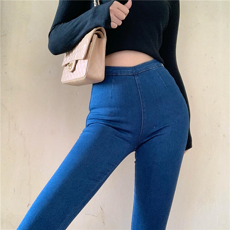 High Waist Pants Side Zipper Maong Pants for Women | Shopee Philippines