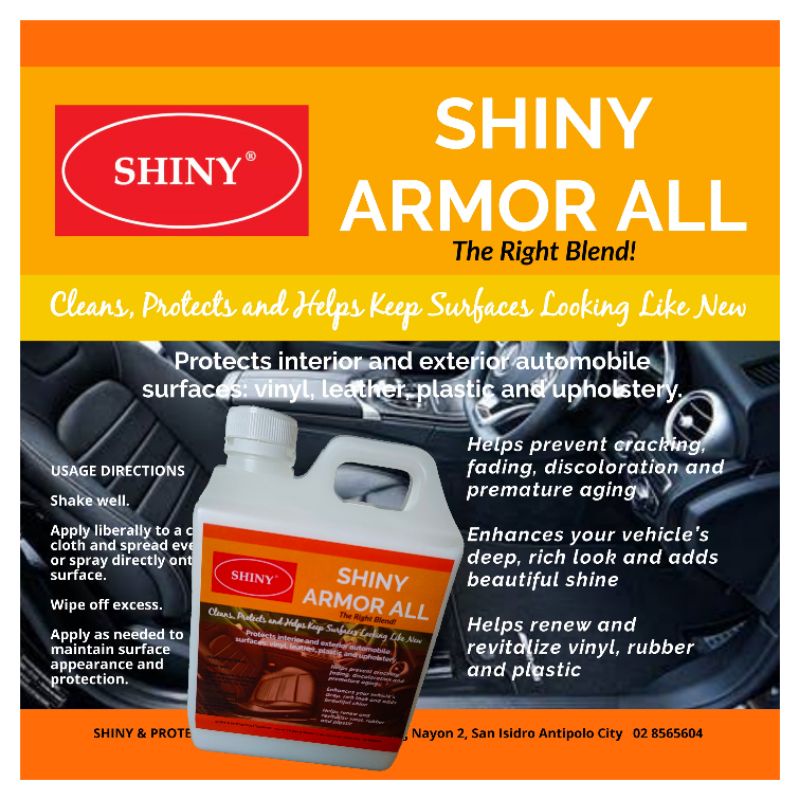 ARMOR ALL MULTI PURPOSE PROTECTANT SHINY | Shopee Philippines