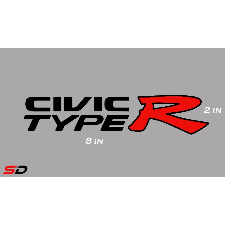 Civic Type R Door Decal Set (2pcs) | Shopee Philippines