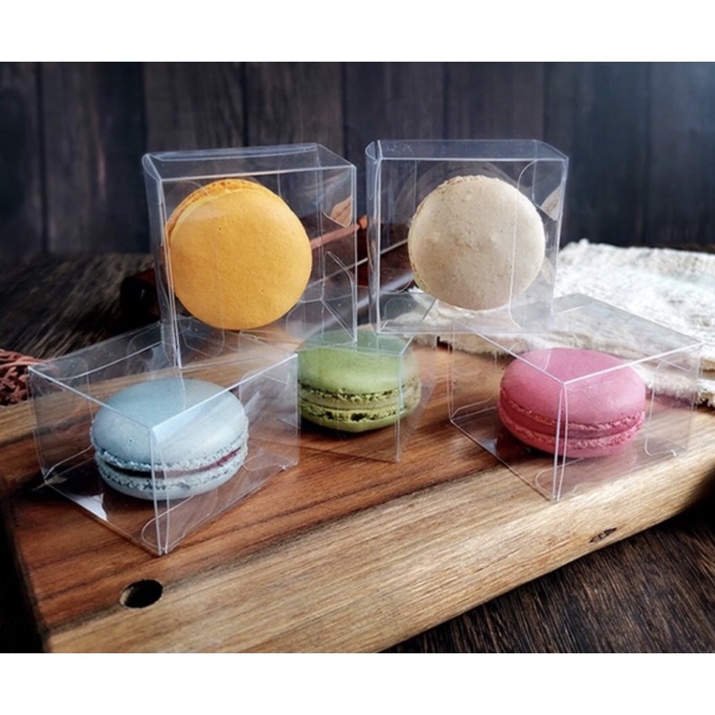 Transparent macaron or goodies box size 5x5x3.5cm | Shopee Philippines
