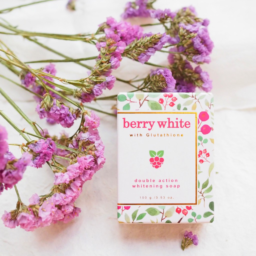 BERRY WHITE Double Whitening with Glutathione Soap 100g PRODUCT OF ...