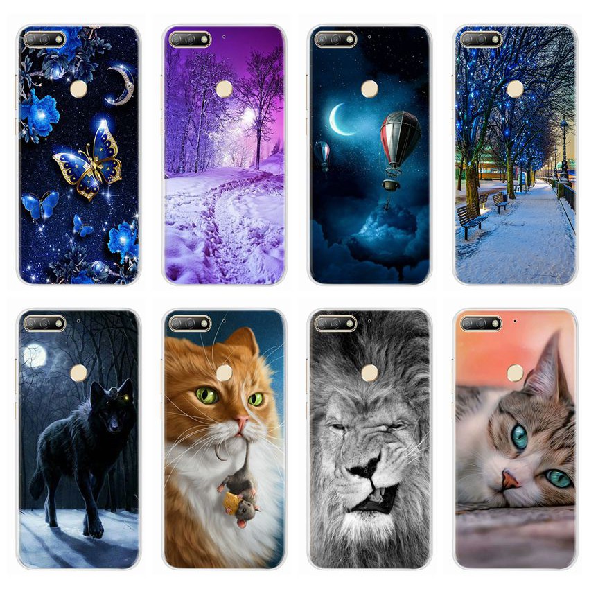 Printed Soft Silicone TPU Case For Huawei Y7 2018 / Y7Prime 2018 ...