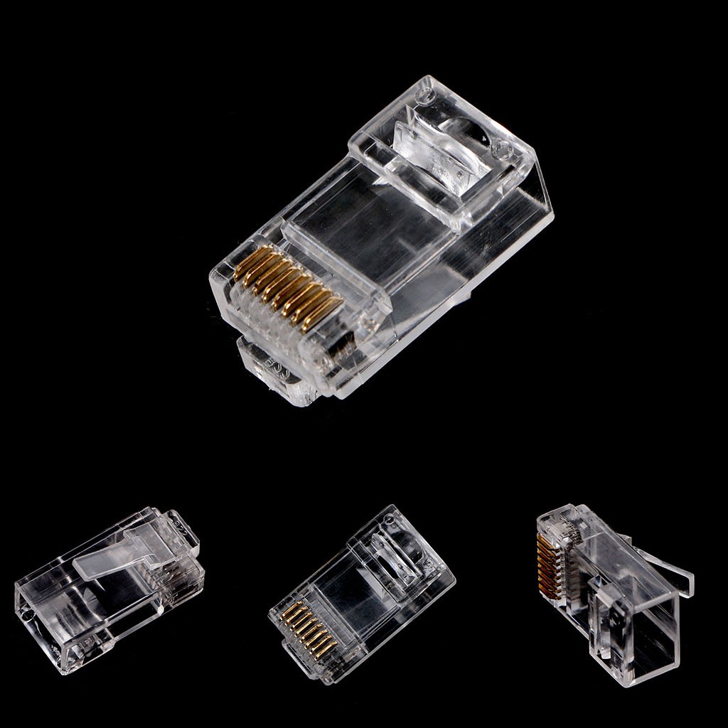 SUPB☀100Pcs RJ45 CAT6 8-Pin Modular Plugs UTP Unshielded Version With ...