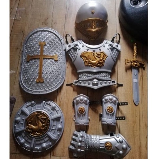 Medieval Knight Armor Sword Plastic Toy Costume Set | Shopee Philippines