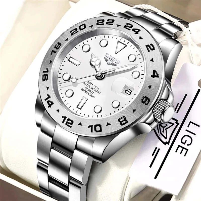 LIGE Watch for Men Original Waterproof Business Simple Fashion Luminous ...