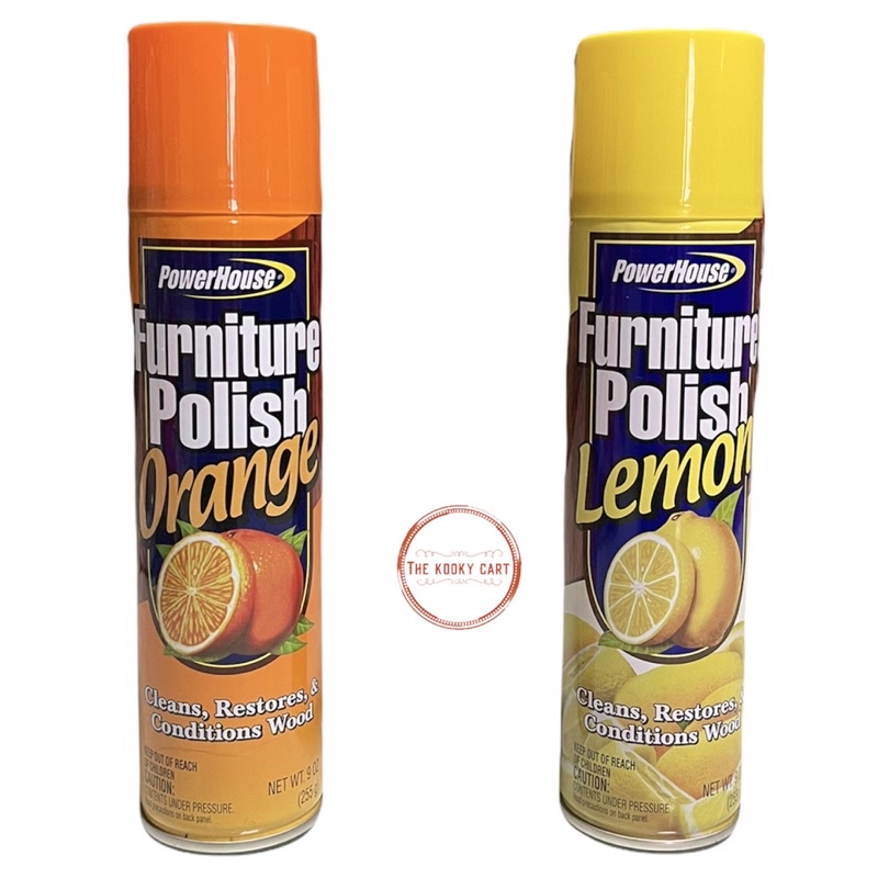 PowerHouse Furniture Polish Cleaner Restores Conditions Wood Orange ...