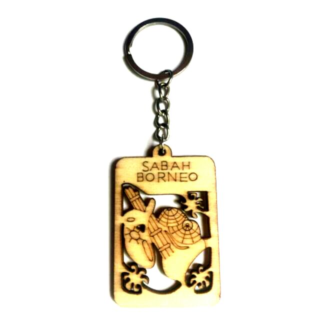 Keychain Sabah Special Craft/Creative Wood Craft (1 pcs) | Shopee ...