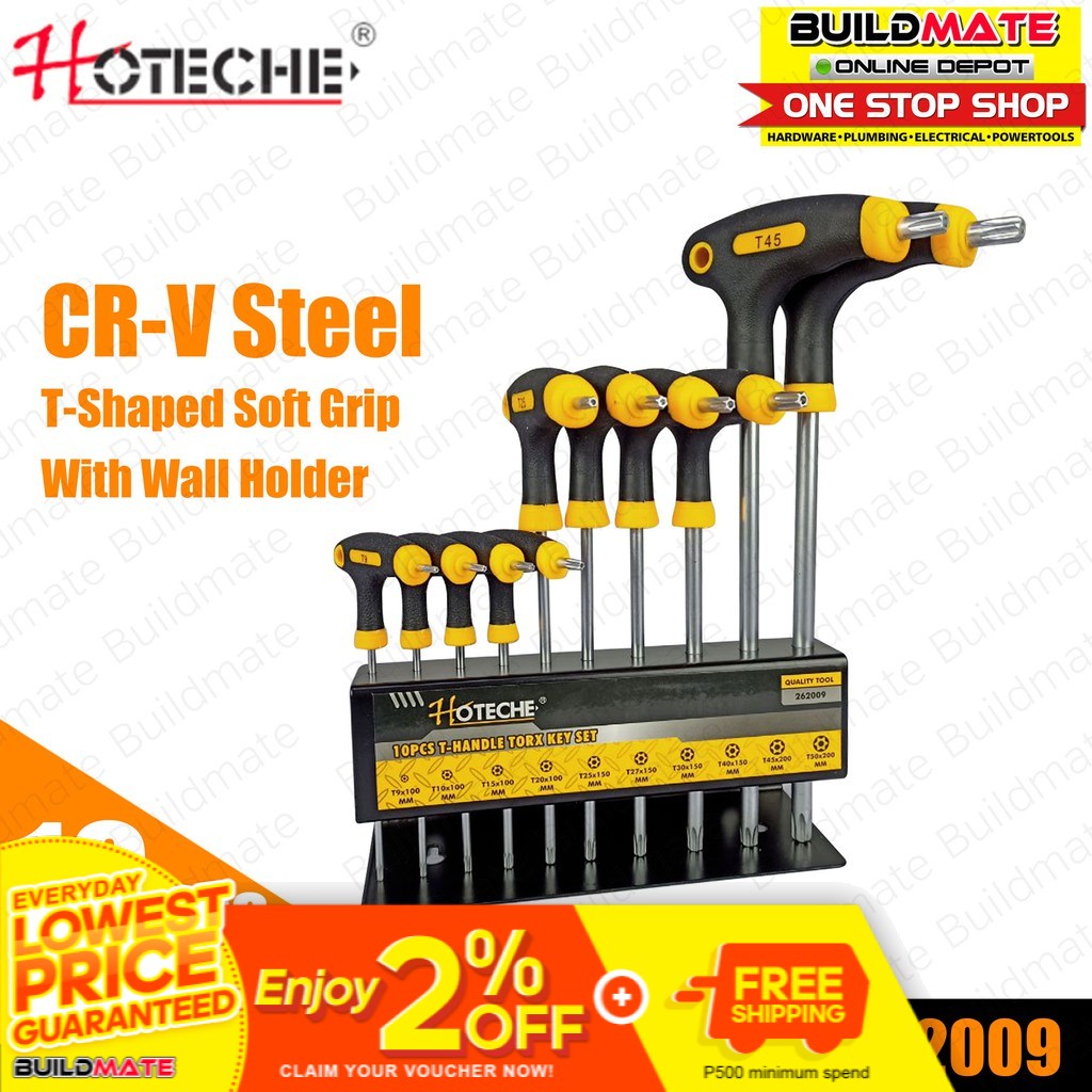 HOTECHE T-Shape Soft Grip Torx Key Set 10PCS/SET CR-V 262009 •BUILDMATE ...