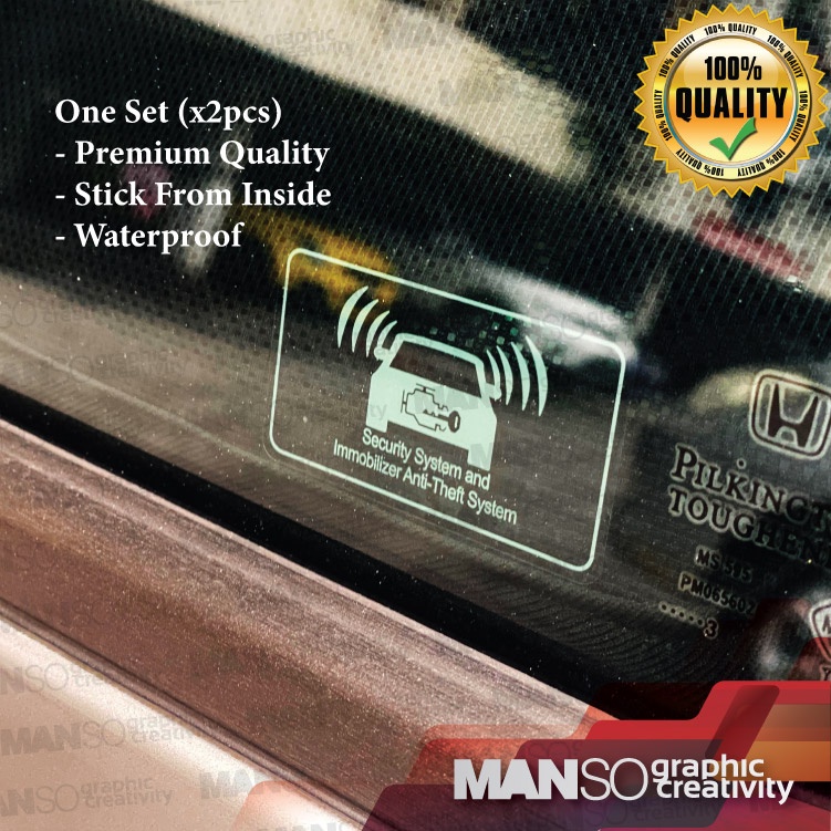 Honda Label Sticker Gantian IMMOBILIZER HONDA CERMIN J086 | Shopee ...