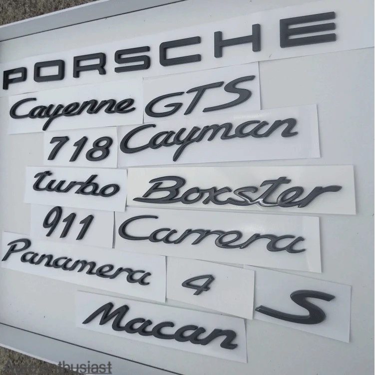 Porsche S Label Macan Car GTS Cayenne Paramera turbo English Letter 911 ...