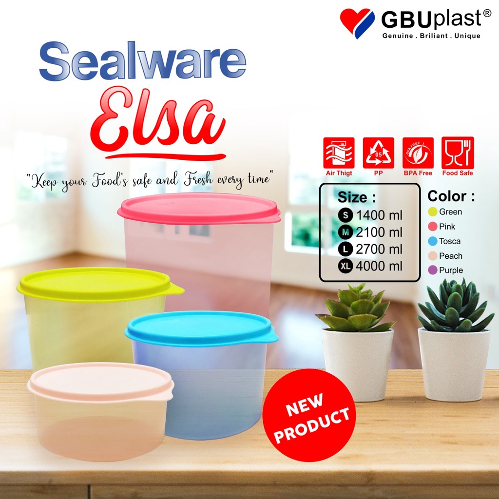 Gbu PLAST SEALWARE ELSA Plastic TOPLES Round 2700 ML Size S M L Food TOPLES | Shopee Philippines