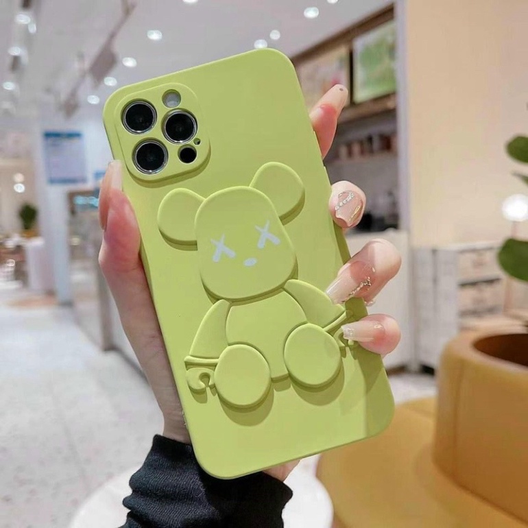 3d embossed bear case ip13/ip13pro/ip13 pro max | Shopee Philippines