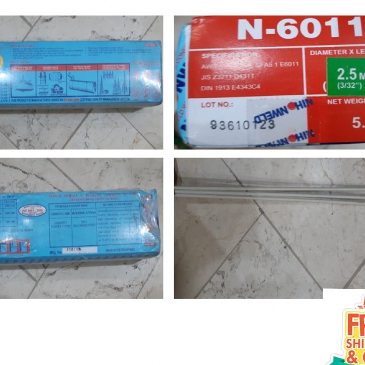 Nhonweld 6011 Welding Rod N6011 3/32" 2.5Mm Authentic (Sold Per Kilo ...