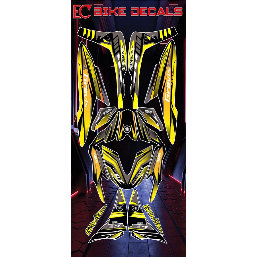 YAMAHA MIO GRAVIS 125 Motorcycle Decals | Shopee Philippines