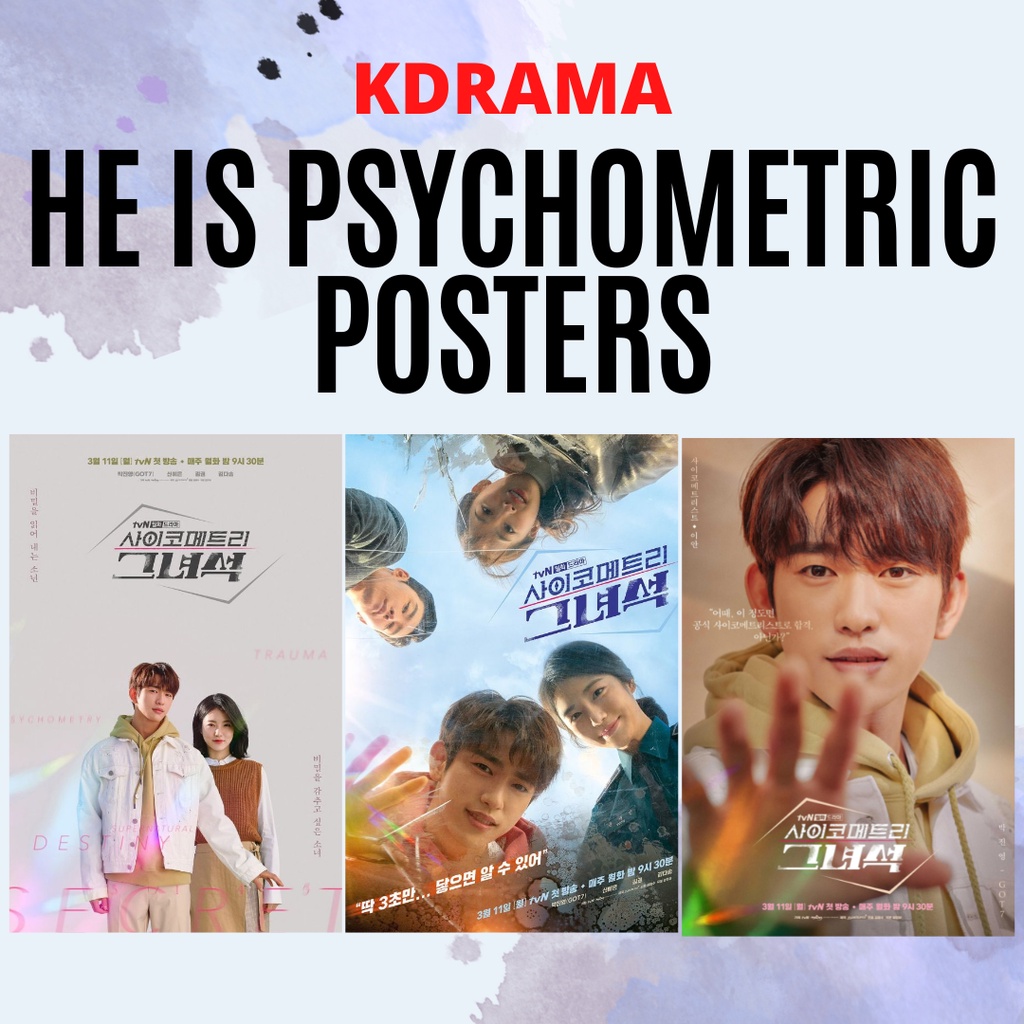 HE IS PSYCHOMETRIC Kdrama Series Posters (A4 & A3 Size)Water Resistant ...