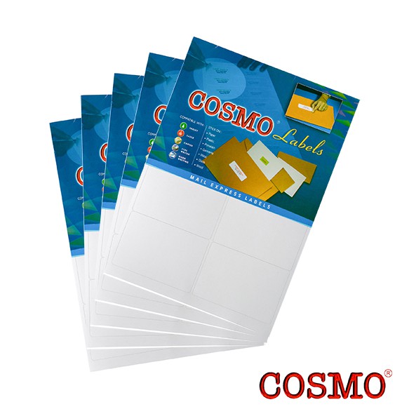 Cosmo Mail Tab Labels Rectangle 67x99mm 80Labels per pack White MT4 ...