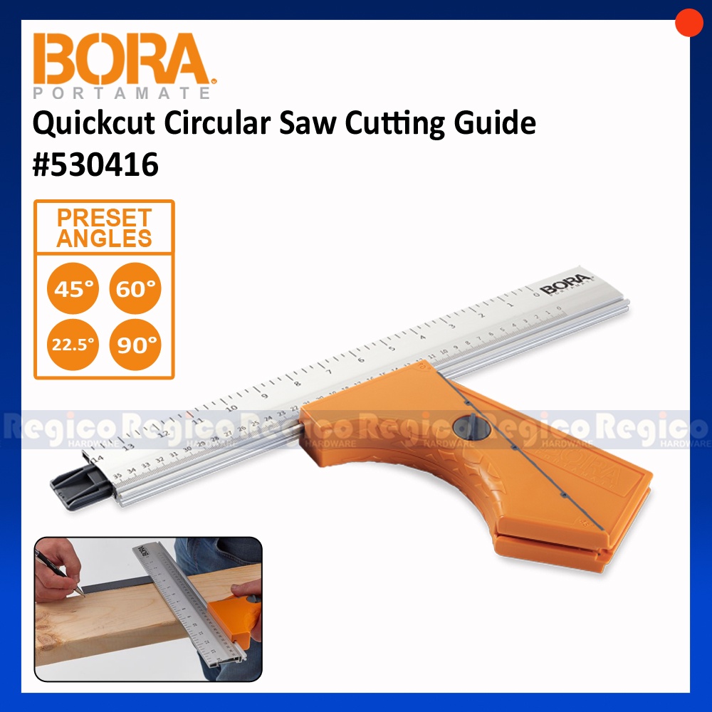 BORA QuickCut Circular Saw Guide with Rail Angle Assist Woodworking 530416 Regico Hardware Shopee Philippines