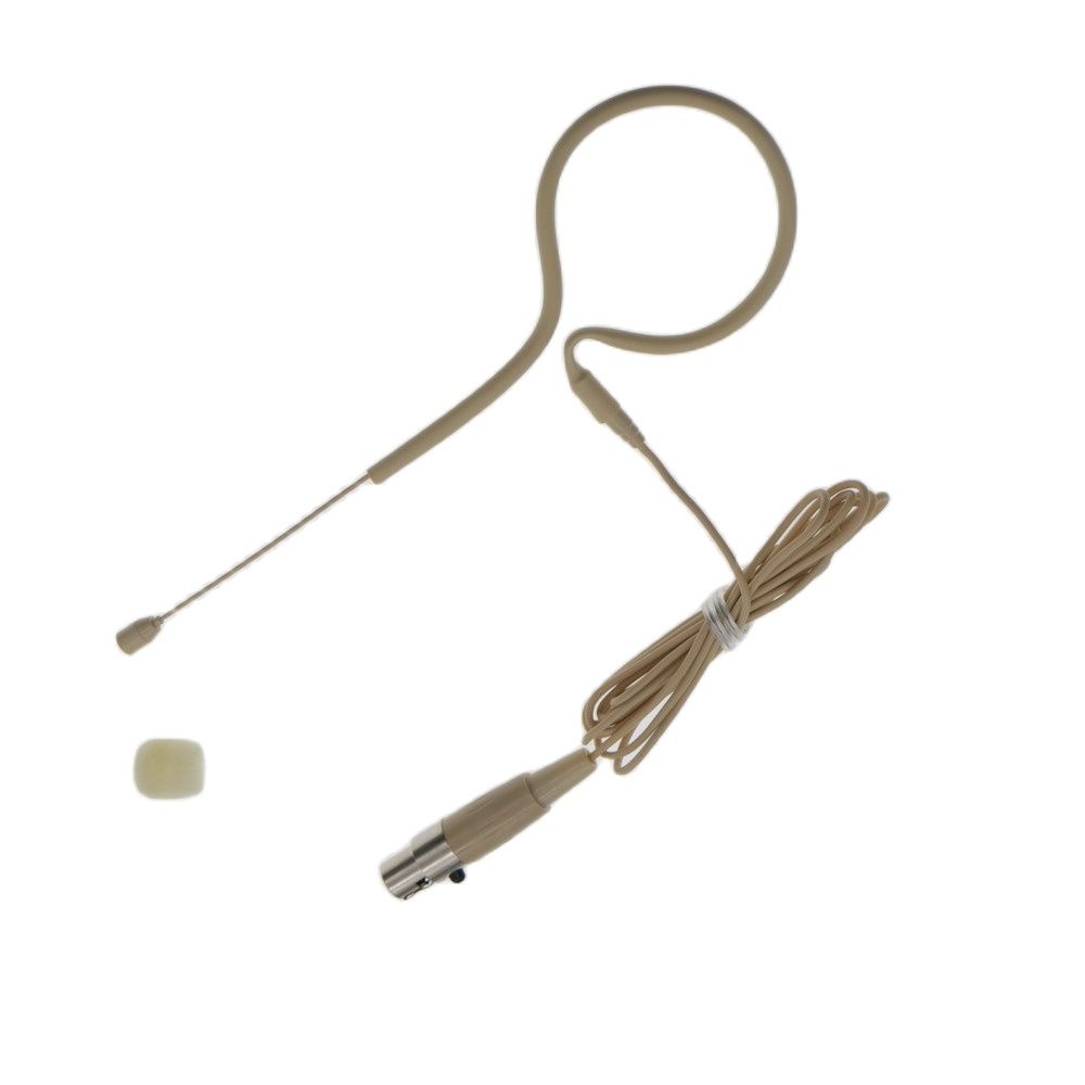 Beige Single Earhook Head Mic Headset Microphone for Shure Wireless ...