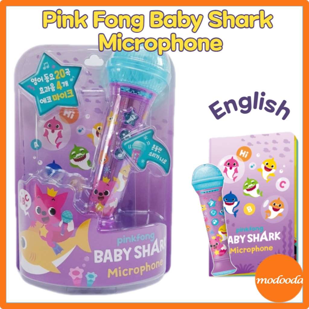 [Pinkfong] My little tiger Babyshark English microphone | Shopee ...