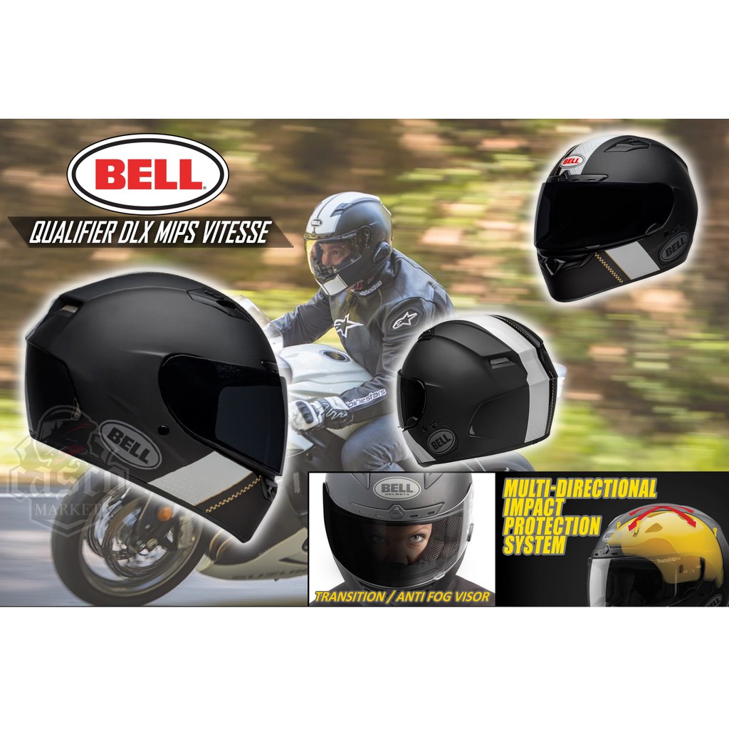 BELL QUALIFIER DLX MIPS VITESSE FULL FACE SINGLE VISOR HELMET | Shopee ...