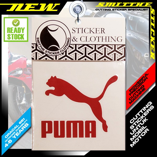 Puma Logo v.2 Sticker Cutting Sticker Motorcycle Accessories | Shopee ...