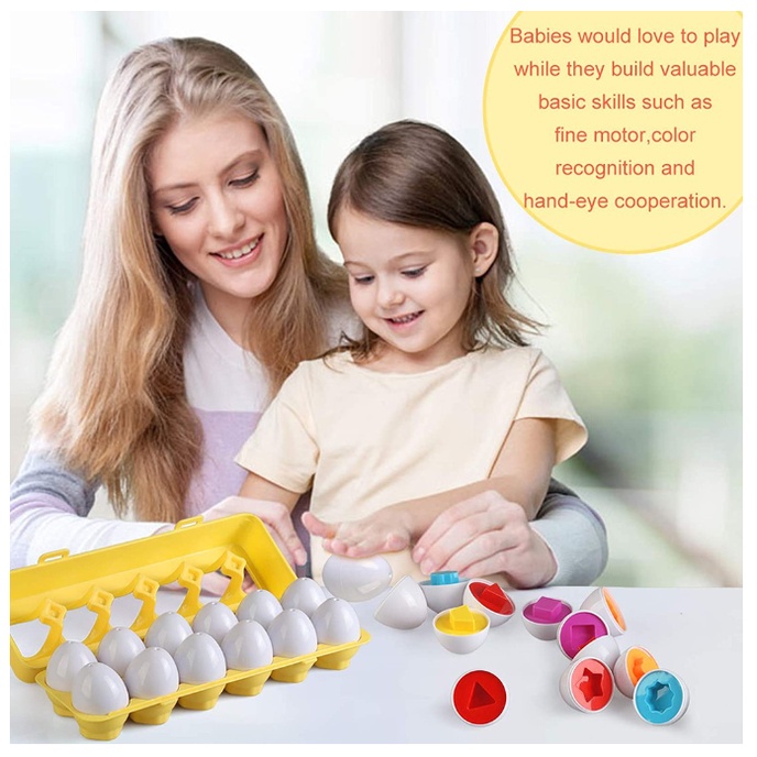 Eggs Shape Matching egg toys Montessori match Egg Puzzle Game ...