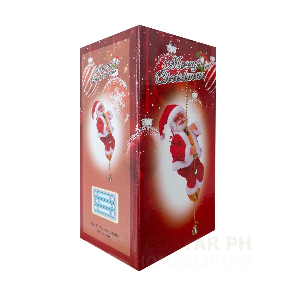 Christmas Electric Singing Swing Santa Claus Dolls Climbing Rope Ladder ...
