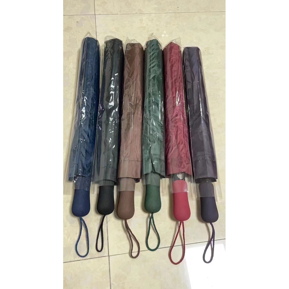 Umbrella Big size 2 folds plain color automatic | Shopee Philippines