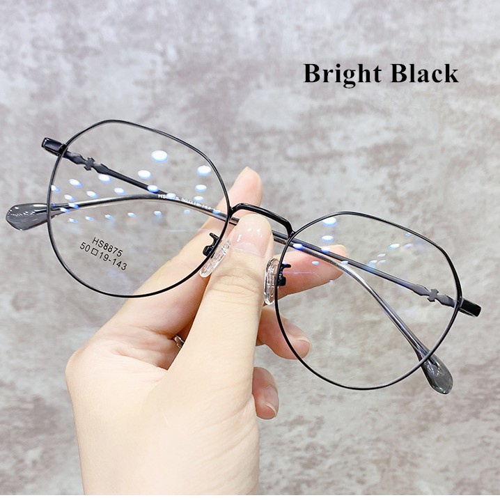 YOUJ Korean Anti Radiation Eyeglasses Round Metal Frame Glasses for ...