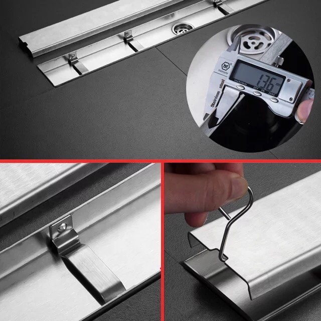LINEAR STAINLESS FLOOR DRAIN 900 x 68mm and 1200x68 mm with TILE SLOT ...