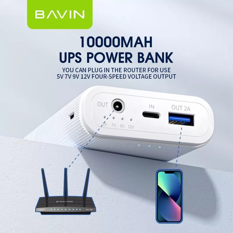 BAVIN PC037 UPS Powerbank 10000mAh Fast Charging Universal ...