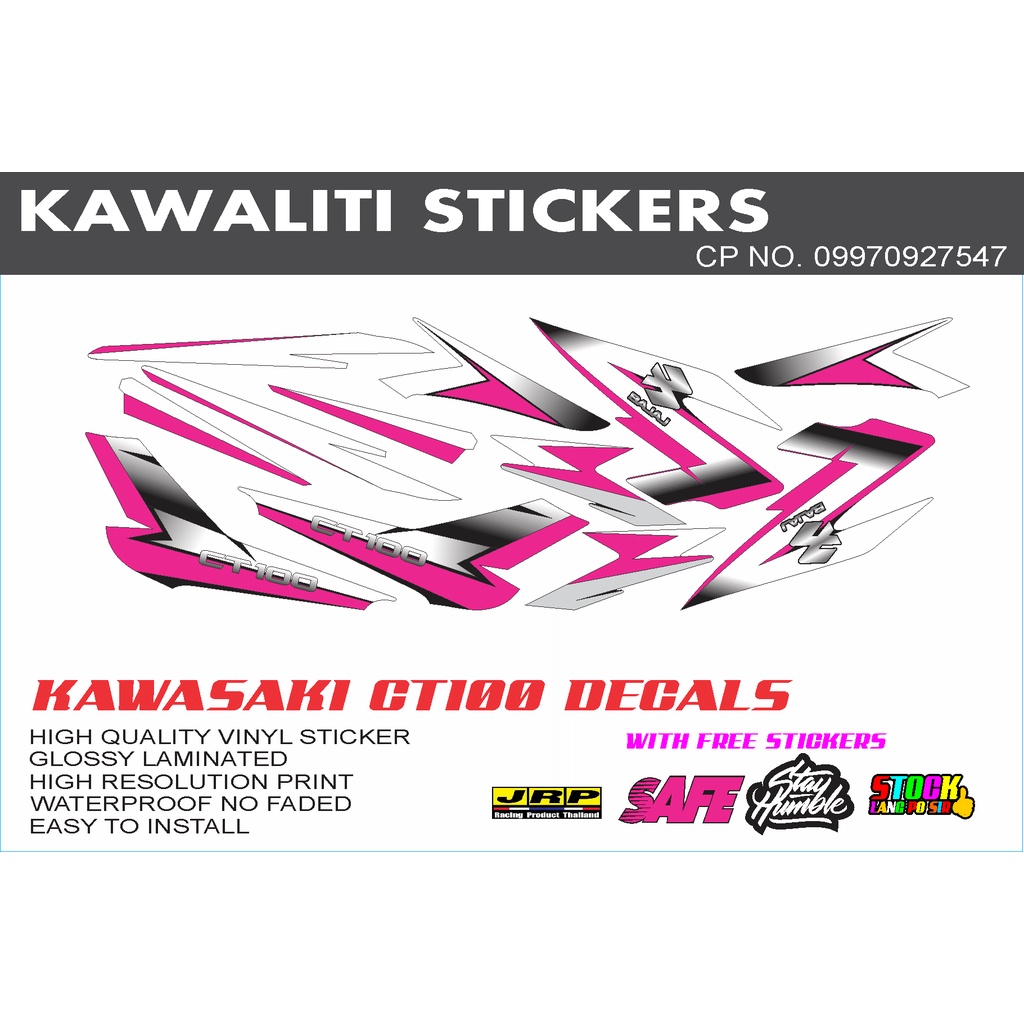 Kawasaki BAJAJ CT100 Stock Sticker Decals | Shopee Philippines