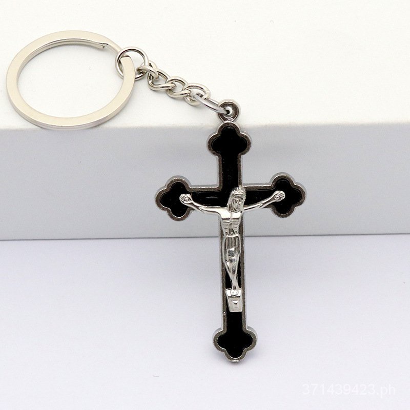 Catholic Jesus Christ zinc alloy cross jewelry religious keychain ...