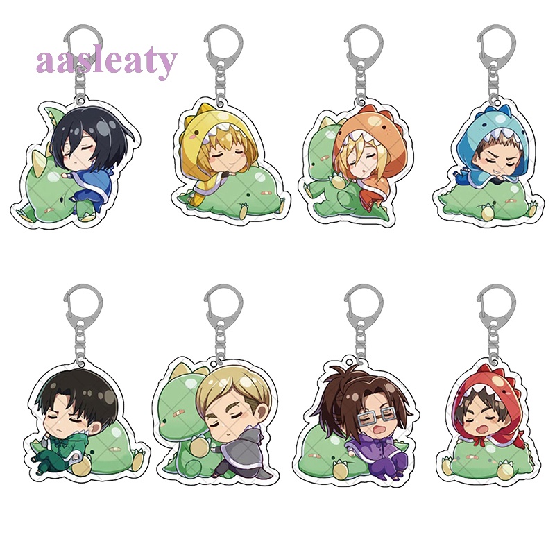 Aasleaty Cartoon Anime Attack on Titan Levi Ackerman Eren Jaeger Key ...