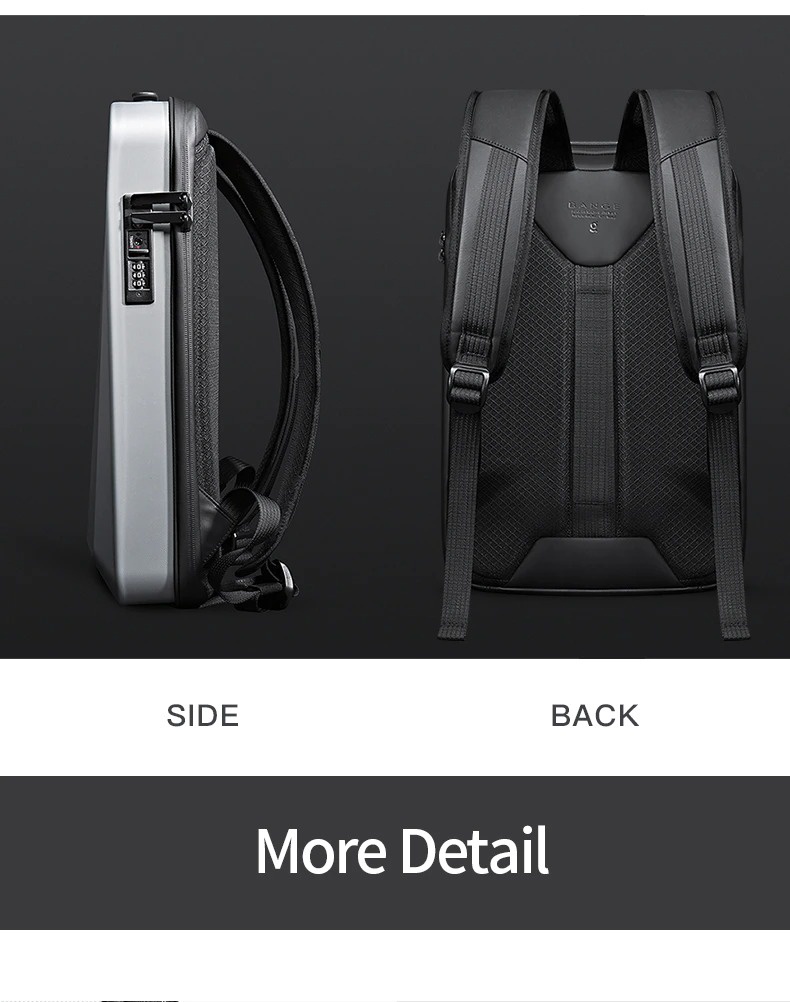 BANGE 22201 Shell Design Anti-Theft Backpack (30x8x45 cm | 10L) 1.2 kg | Waterproof | TSA Lock ...