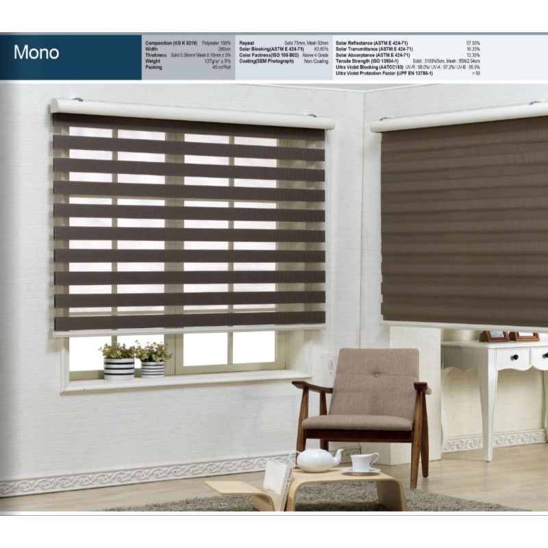 MONO COMBI BLINDS (SEMI BLOCK OUT) | Shopee Philippines