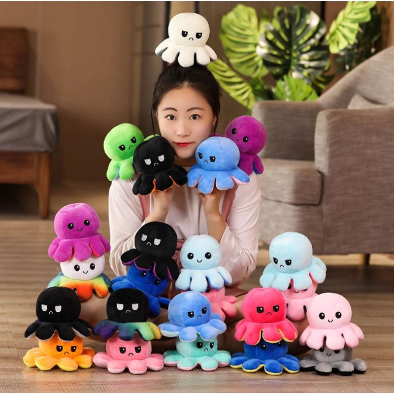 Flip Little Octopus Plush Toy Plush Doll Rag-doll Octopus Tiktok Toy ...