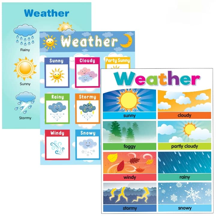 Weather, Laminated Educational Charts for Kids and Students | Shopee ...
