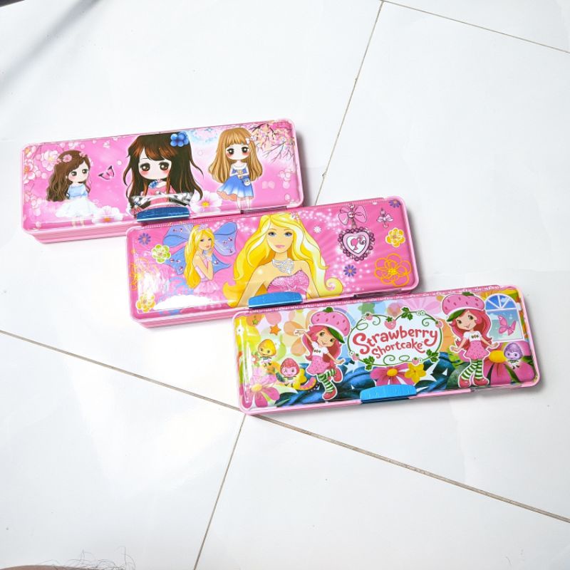 Multi-purpose 2-compartment Writing Box (with sharpener) | Shopee ...