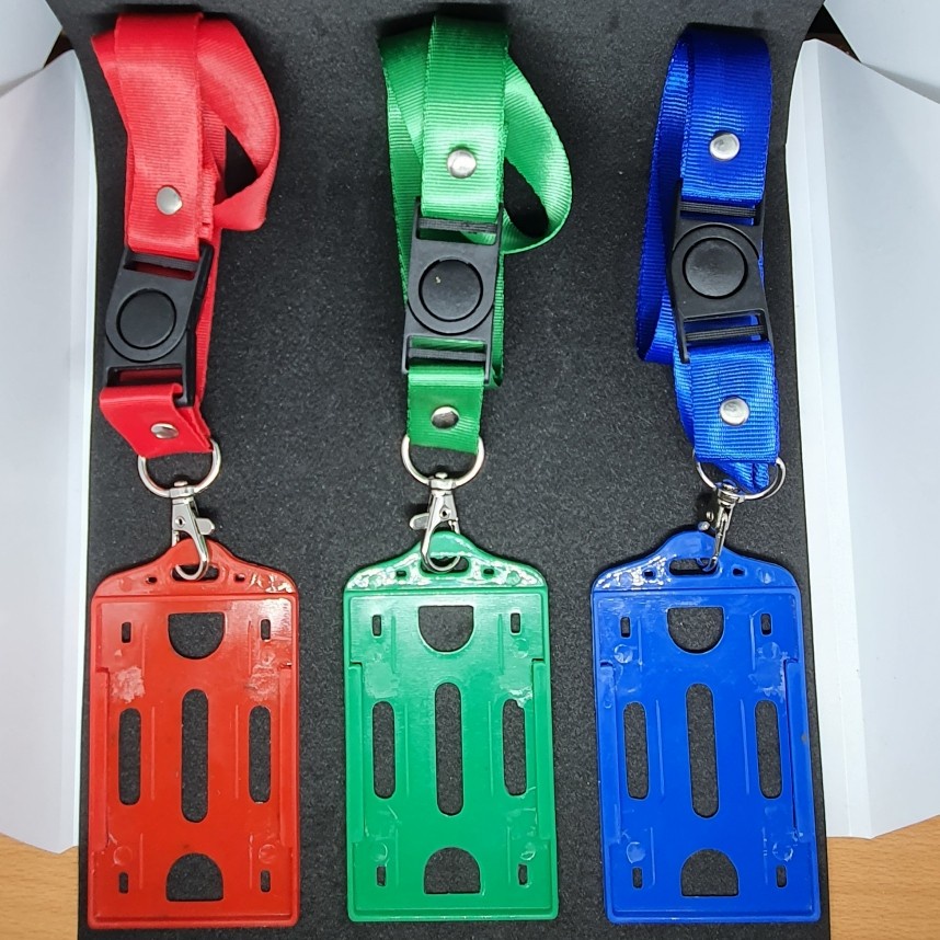 GANTUNGAN 2cm Lanyard Strap stopper Id card Strap Hanger Plus Frame ...