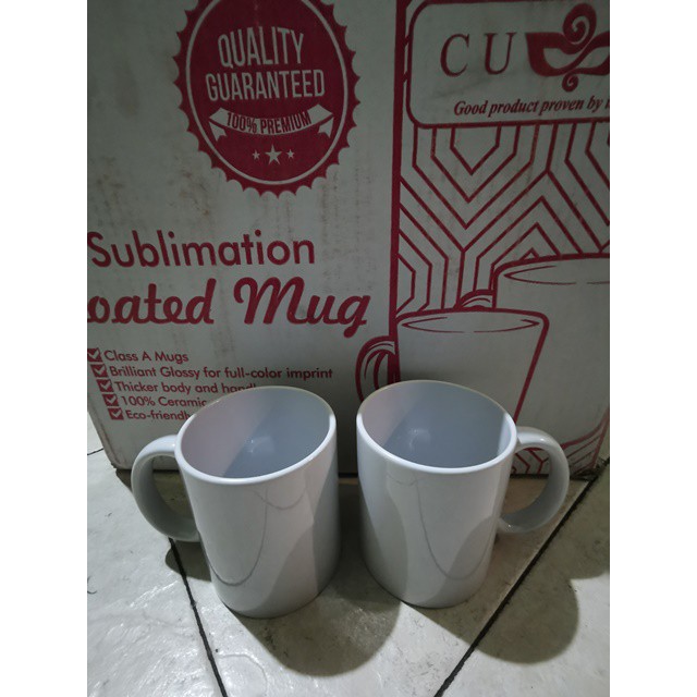 Quaff plain white mug 11 oz per box (36 pcs) sublimation process ...
