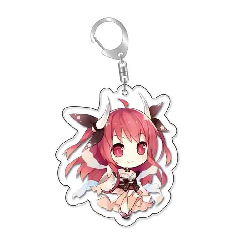 Anime Date A Live Tokisaki Kurumi Keychain Cosplay Acrylic Key Ring ...